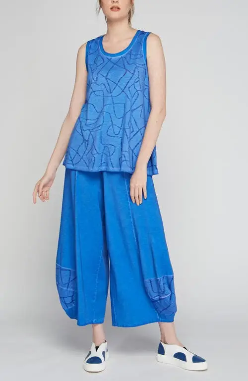 LUUKAA Viva Cotton Jersey Pants - Blue