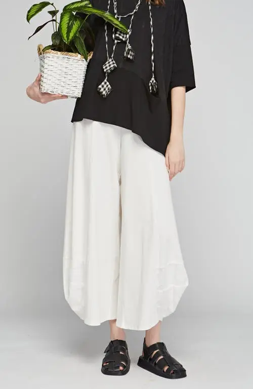 LUUKAA Viva Cotton Jersey Pants - Ecru