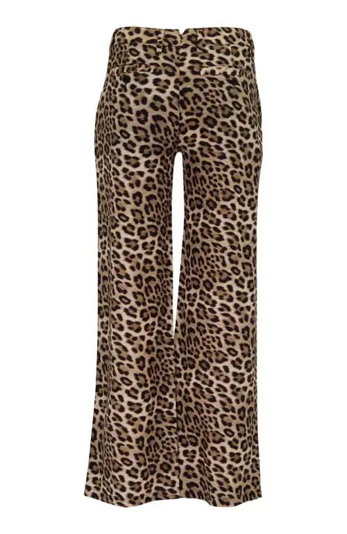 LORDS OF HARLECH Leopard Print Wool Wide-leg Trousers