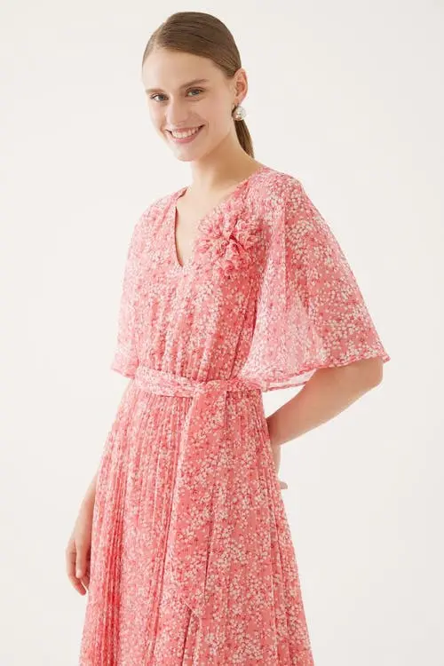 EXQUISE Bobo Dress Flared Dress