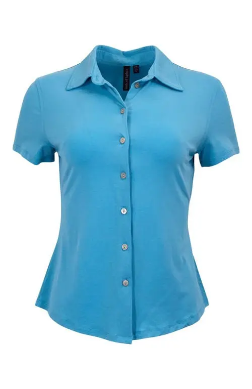 LORDS OF HARLECH Shelley Short Sleeve Shirt - Teal