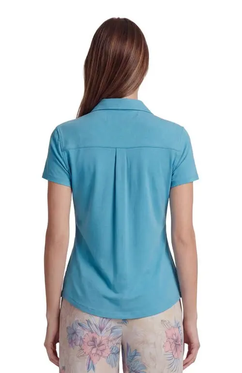 LORDS OF HARLECH Shelley Short Sleeve Shirt - Teal