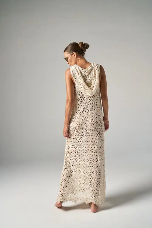 JBQ Lainey Sleeveless Maxi Dress With Hooded Detail