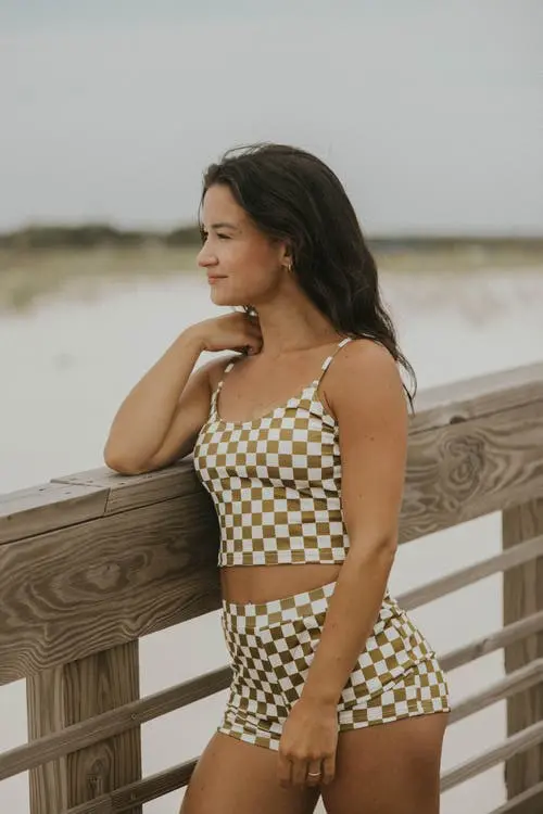 Geode Swimwear Myrtle Scoop Neck Tankini Top