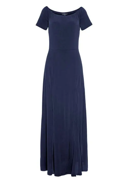 LASCANA Off-the-shoulder Maxi Dress With High Slits
