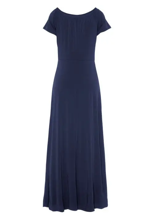 LASCANA Off-the-shoulder Maxi Dress With High Slits