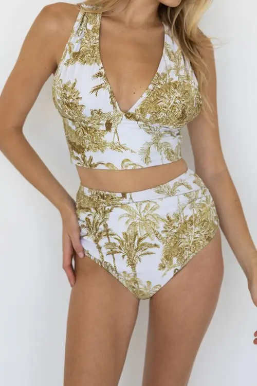 Geode Swimwear Rio High Waisted Bottoms - Ivory