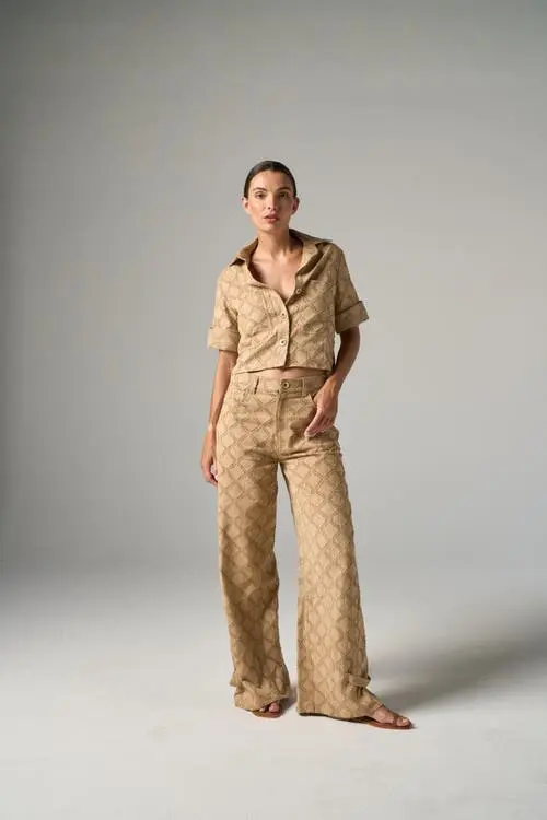 JBQ Preston Wide-leg Pants - Tan