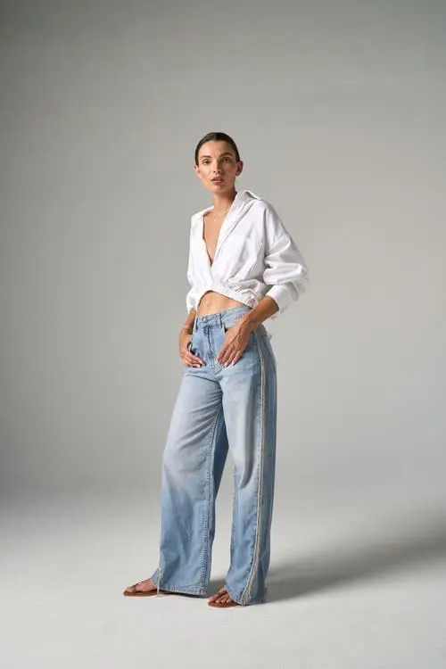 JBQ Palmer Wide-leg Jeans