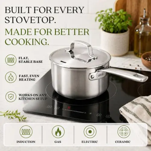 ALVA Maestro 10-piece Hybrid Stainless Steel Cookware Set
