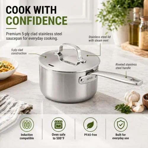 ALVA Maestro 10-piece Hybrid Stainless Steel Cookware Set