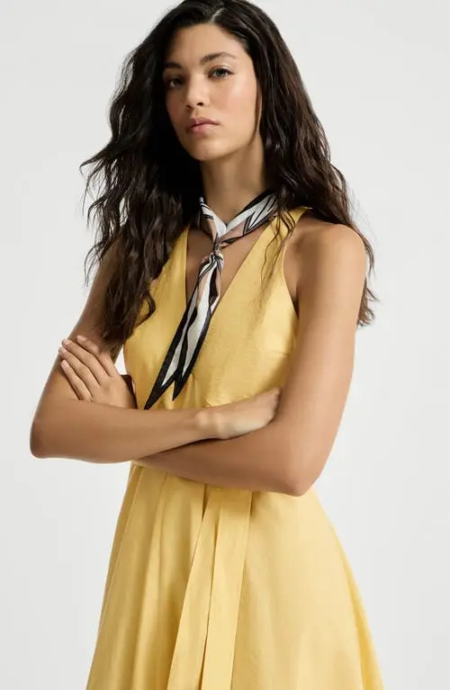 Brunello Cucinelli Techno Cotton Poplin Belted Dress - Zabaione Yellow