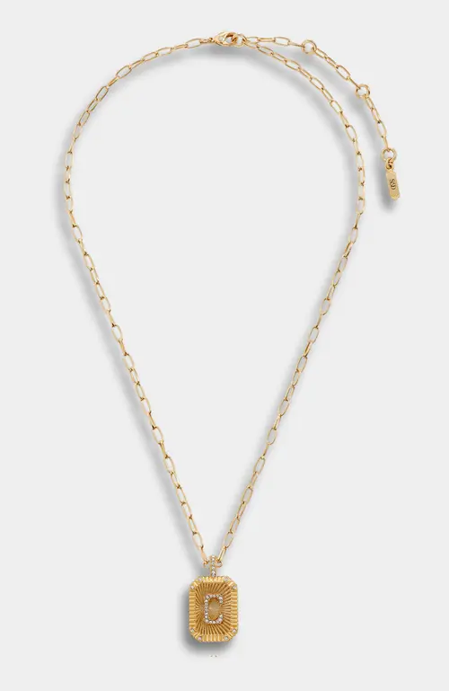 Stella & Dot Heirloom Initial Pendant Necklace - Gold-c