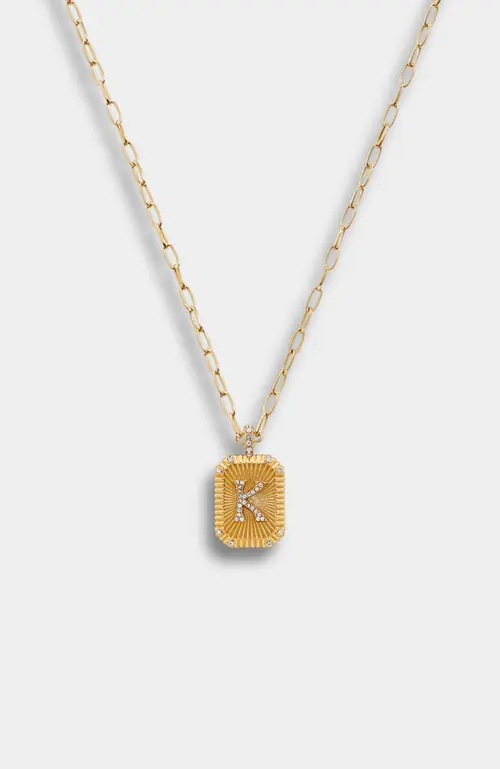 Stella & Dot Heirloom Initial Pendant Necklace - Gold-k