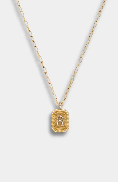 Stella & Dot Heirloom Initial Pendant Necklace - Gold-r