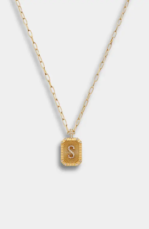 Stella & Dot Heirloom Initial Pendant Necklace - Gold-s