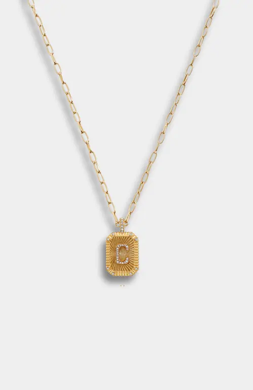 Stella & Dot Heirloom Initial Pendant Necklace - Gold