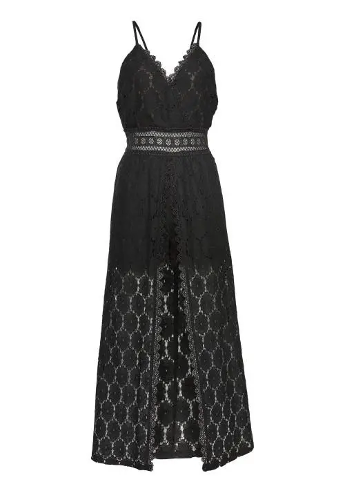 LASCANA Lace Maxi Overlay Romper