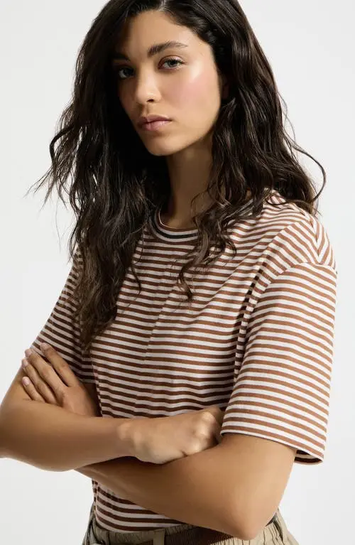 Brunello Cucinelli Striped Cotton Jersey T-shirt With Embellished Neckline