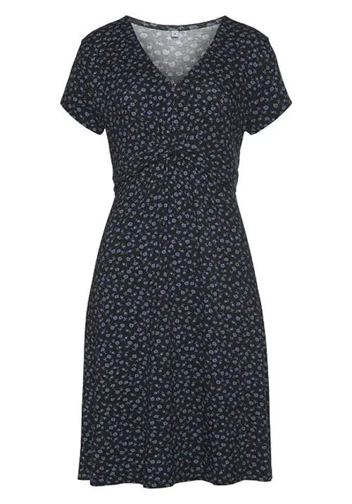 LASCANA Printed V-neck A-line Dress
