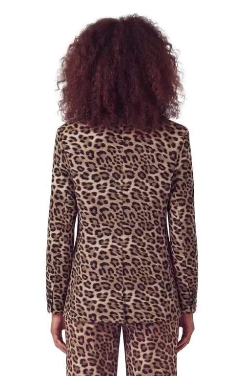 LORDS OF HARLECH Leopard Print Tailored Blazer