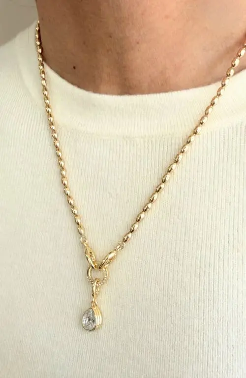 Stella & Dot Joie Beaded Necklace With Charm Keeper