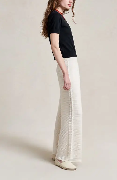 LA LIGNE Babs Crocheted Wide Leg Pants