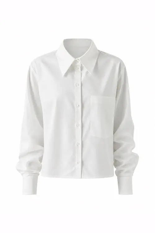 EXQUISE Theodora Long Sleeve Shirt - Ecru