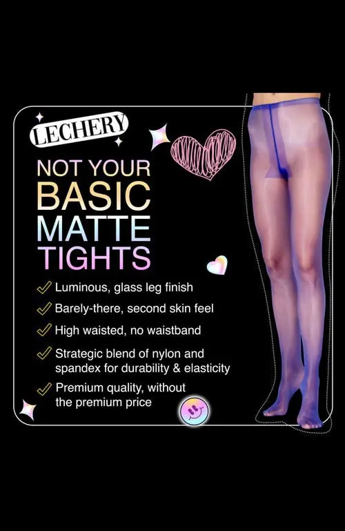 LECHERY® 5-pack Glossy Sheer Ladder-resistant Party Evening Tights - Red