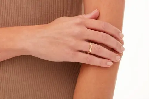 MICHAEL M Link Diamond Bezel Ring
