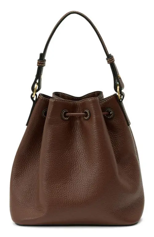 REISS Esther Leather Bucket Bag