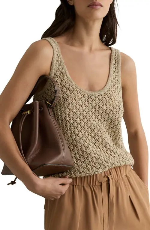 REISS Esther Leather Bucket Bag