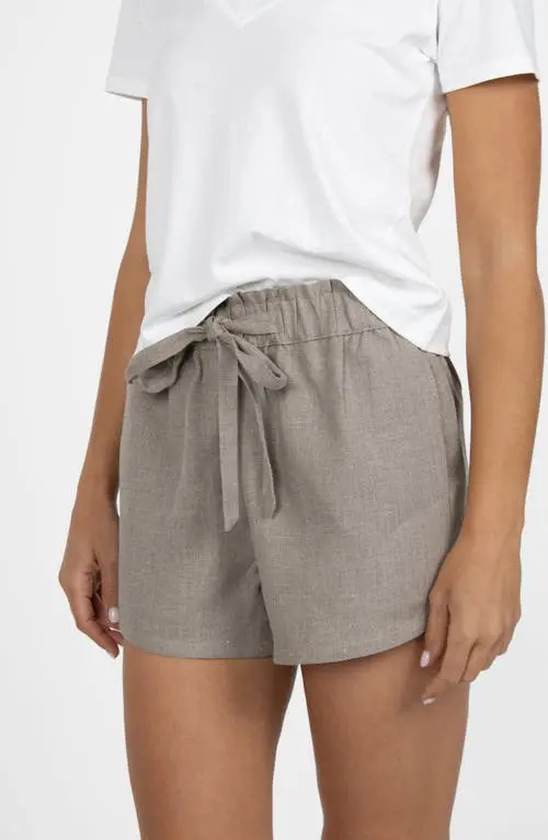 LEISURE LAB Linen Cabana Short - Cappuccino