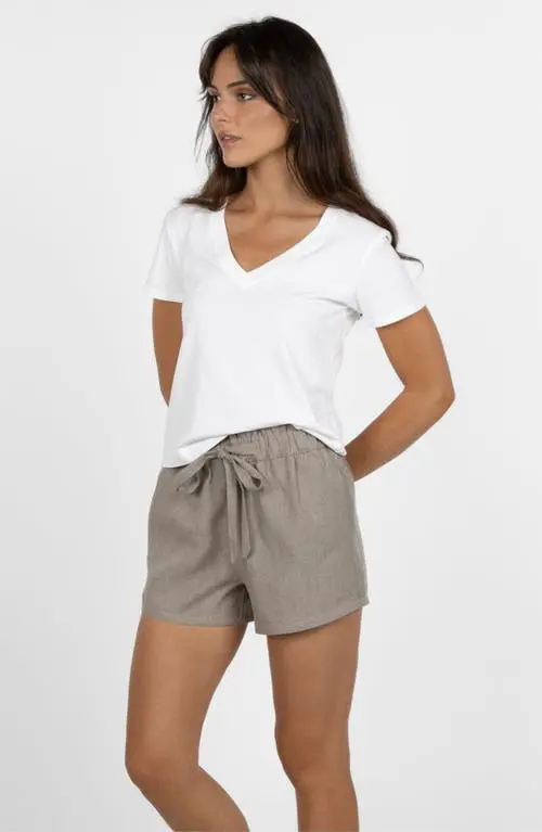 LEISURE LAB Linen Cabana Short - Cappuccino