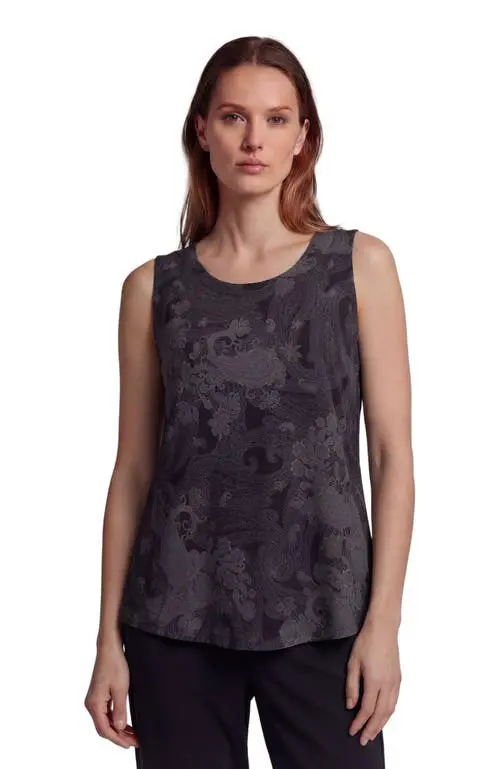 LORDS OF HARLECH Paisley Explosion Muscle Tank - Paisley Explosion Black
