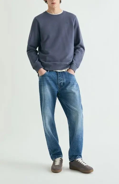 SCALPERS Wash Embroidered Sweatshirt - Navy