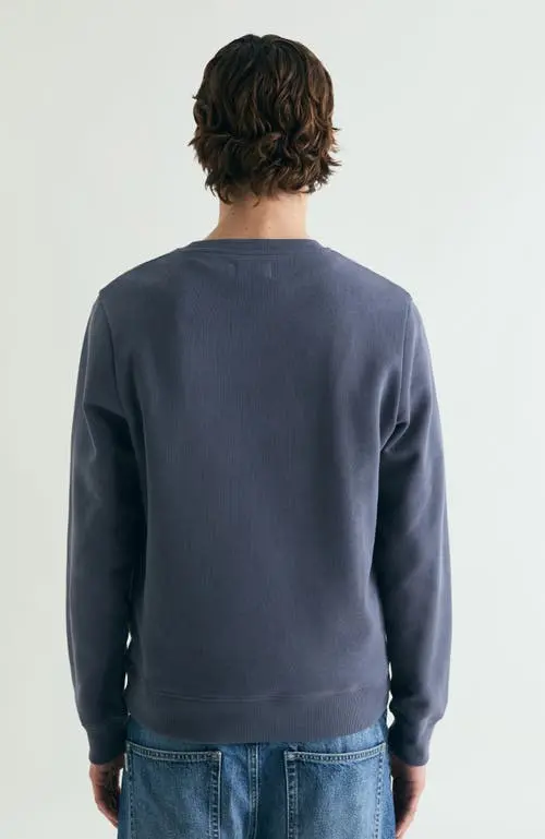 SCALPERS Wash Embroidered Sweatshirt - Navy