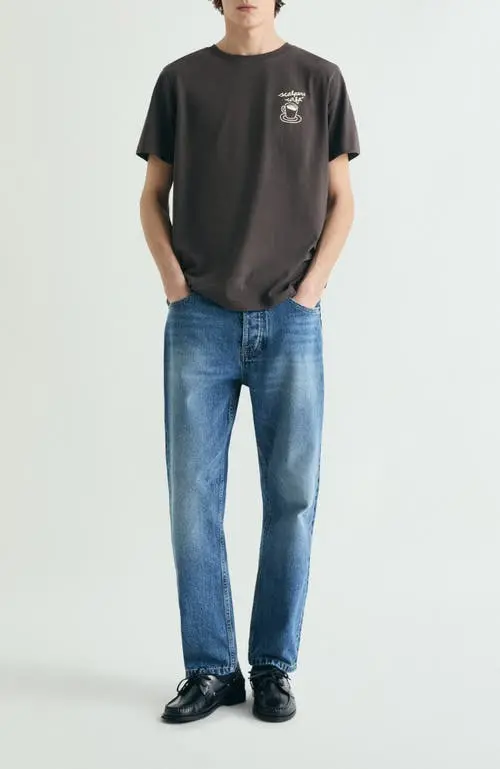 SCALPERS Print T-shirt Brown - Darkbrown