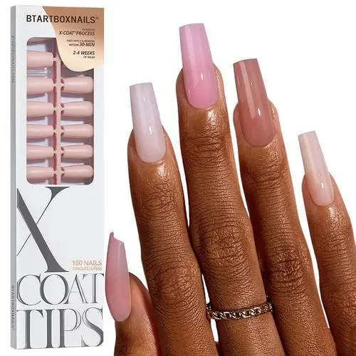 BTARTBOXNAILS Soft Gel Nail Tips Xcoattips® Bare Collection - Medium Coffin