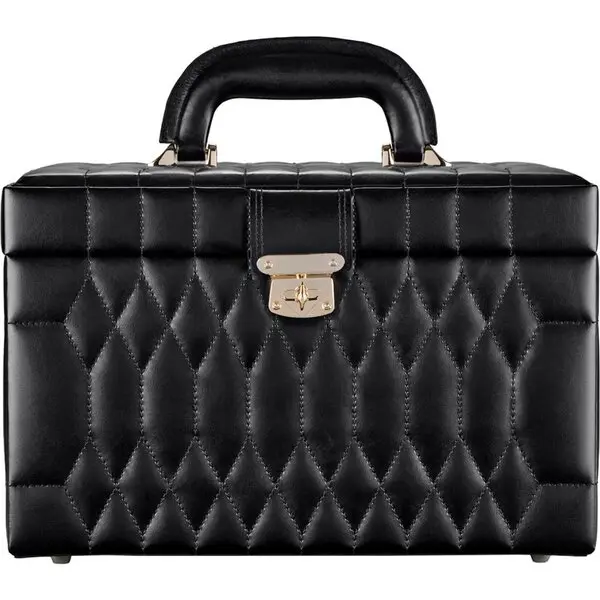 Wolf Caroline Cosmetic Train Case - Black