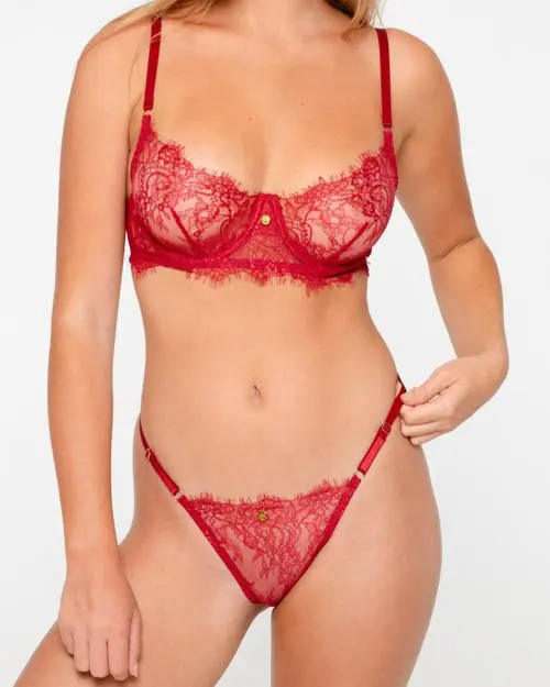 ONE EMPIRE Rita Lace Lingerie Set - Red