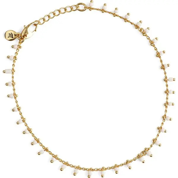 Madewell Enamel Chain Anklet - White