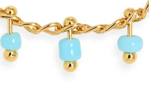 Madewell Enamel Chain Choker Necklace - Turquoise Multi