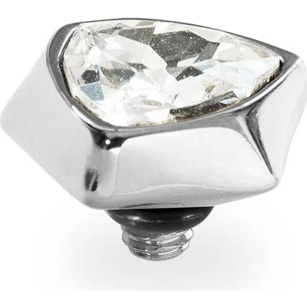 QUDO Triangolo Top - Silver/crystal