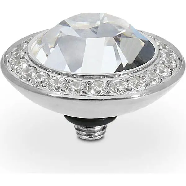 QUDO Tondo Deluxe Top 0.51" Silver - Crystal