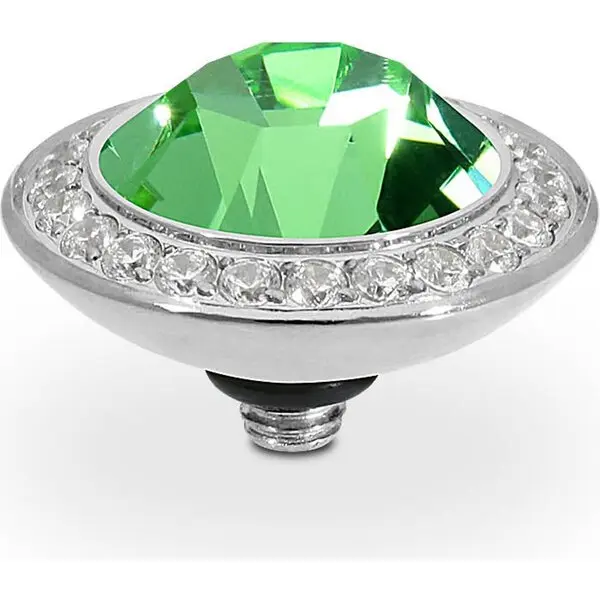 QUDO Tondo Deluxe Top 0.51" Silver - Peridot
