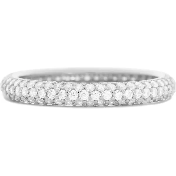 THE LOVERY Triple Row Cz Band - Silver