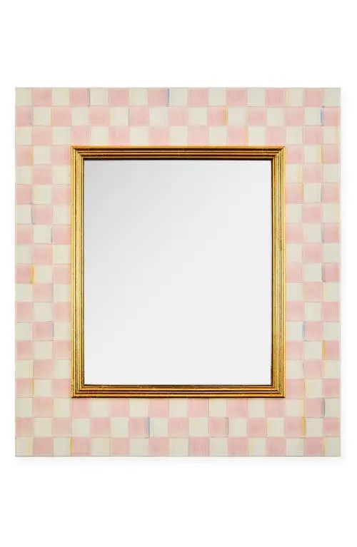 MACKENZIE-CHILDS Check Enamel Wall Mirror - Rosy