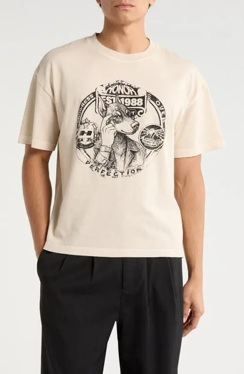 HONOR THE GIFT Progress Over Perfection Cotton Graphic T-shirt - Cream