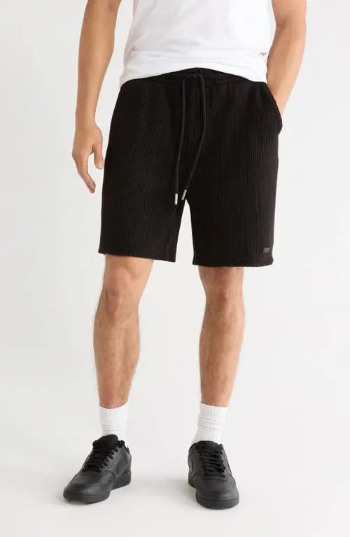 HONOR THE GIFT Rib Knit Stretch Cotton Blend Drawstring Shorts